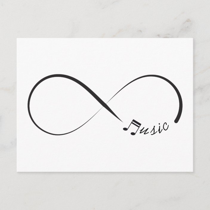 Infinity music symbol postcard | Zazzle.com