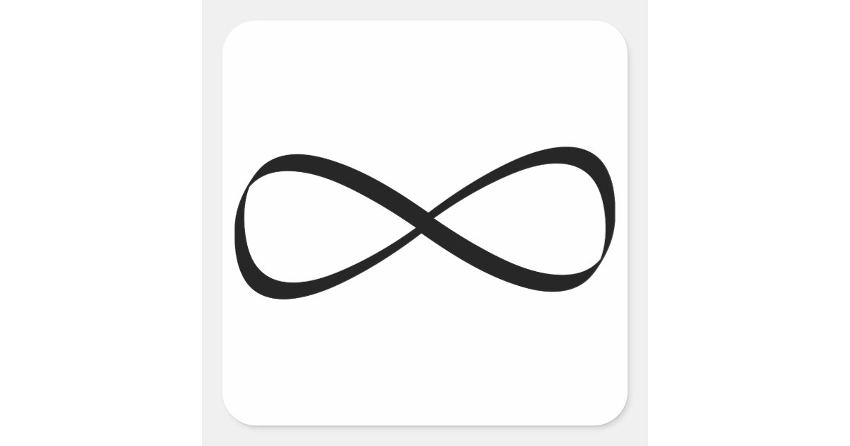 Infinity Sign Square Sticker | Zazzle