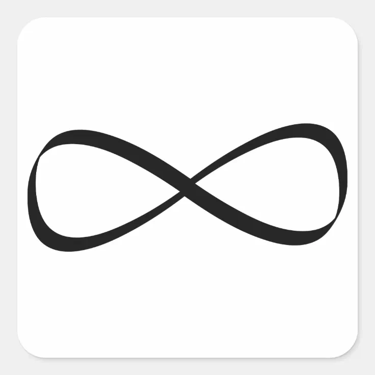 Infinity Sign Square Sticker | Zazzle