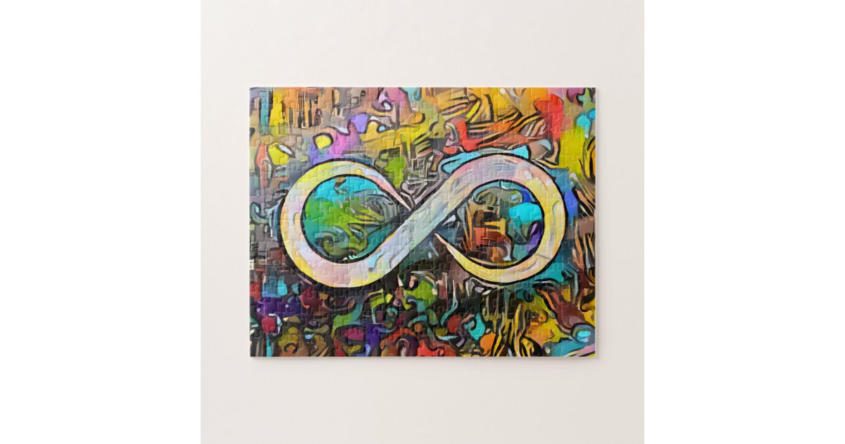 Infinity Symbol | Autism Awareness Neurodiversity Jigsaw Puzzle | Zazzle