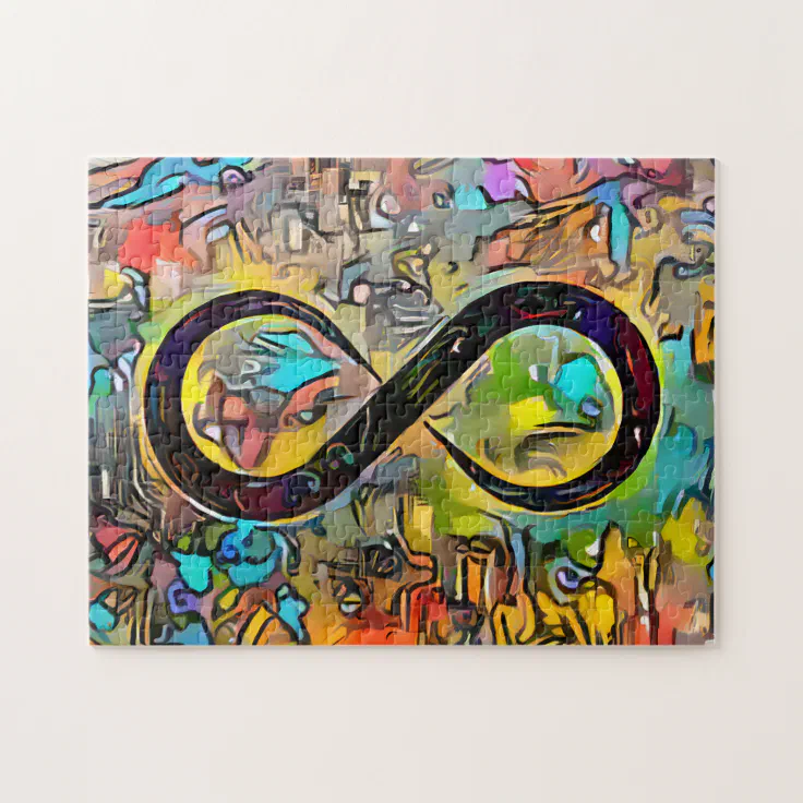 Infinity Symbol | Autism Awareness Neurodiversity Jigsaw Puzzle | Zazzle