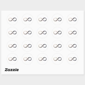 Infinity Symbol Classic Round Sticker | Zazzle