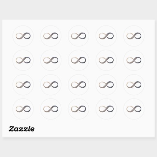 Infinity Symbol Classic Round Sticker | Zazzle