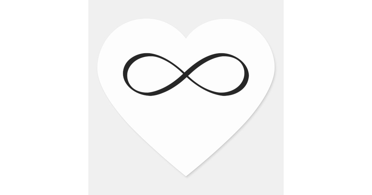 Infinity Symbol Heart Sticker | Zazzle