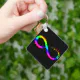 Infinity Symbol Lgbt Gay Pride Rainbow Black Keychain | Zazzle