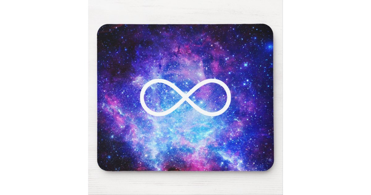 Infinity symbol nebula mouse pad | Zazzle