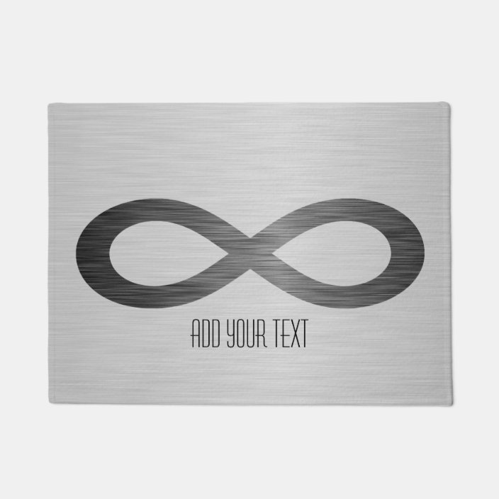 Infinity Symbol On Faux Metal Texture by STaylor Doormat | Zazzle.com