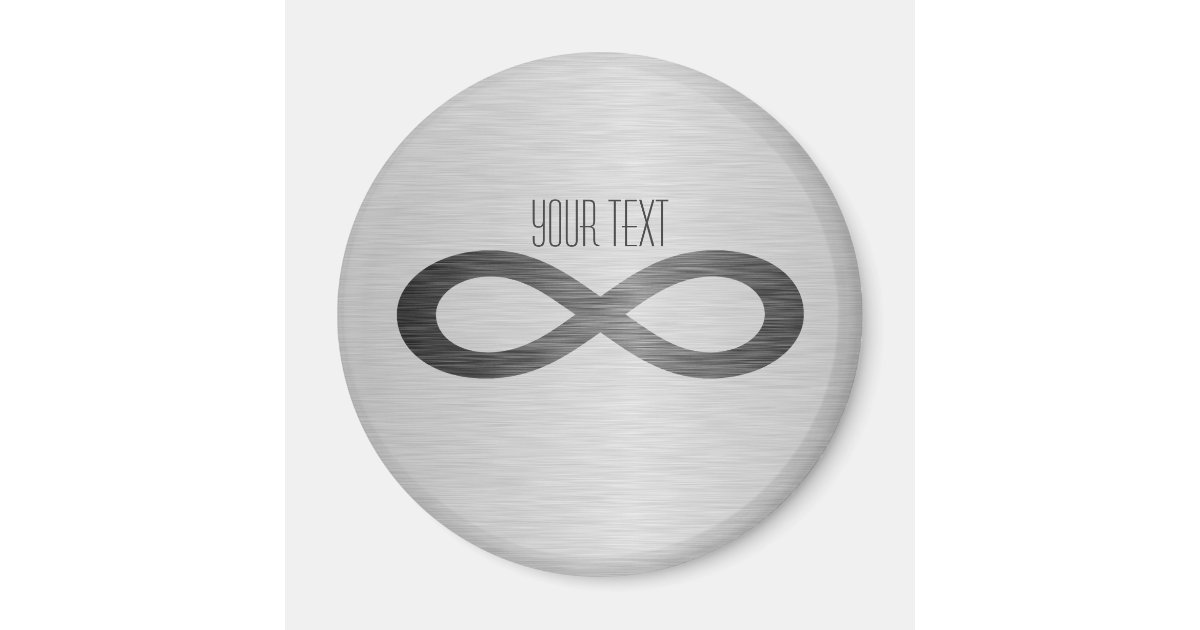 Infinity Symbol On Faux Metal Texture by STaylor Magnet | Zazzle