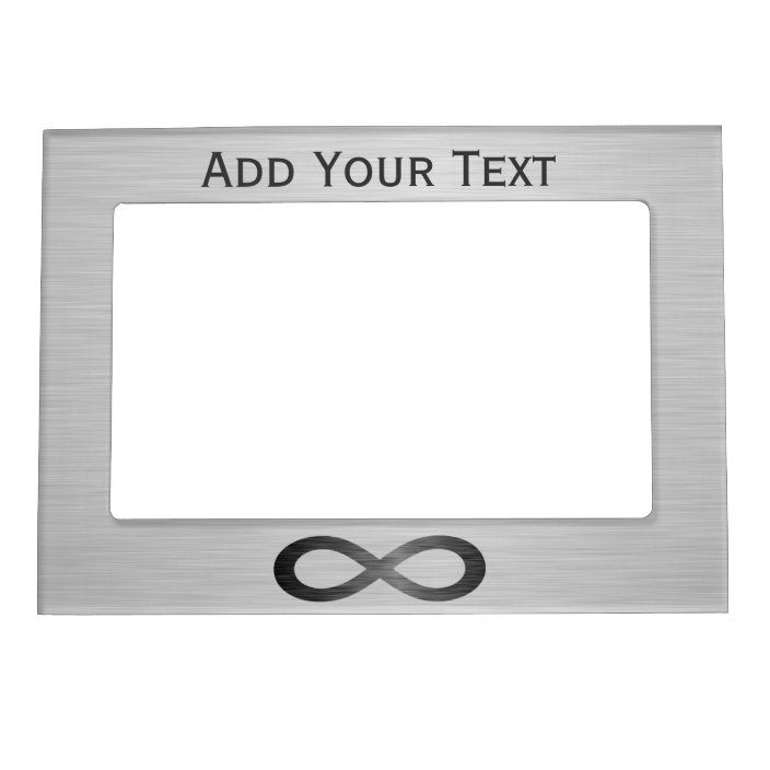 Infinity Symbol On Faux Metal Texture by STaylor Magnetic Photo Frame ...