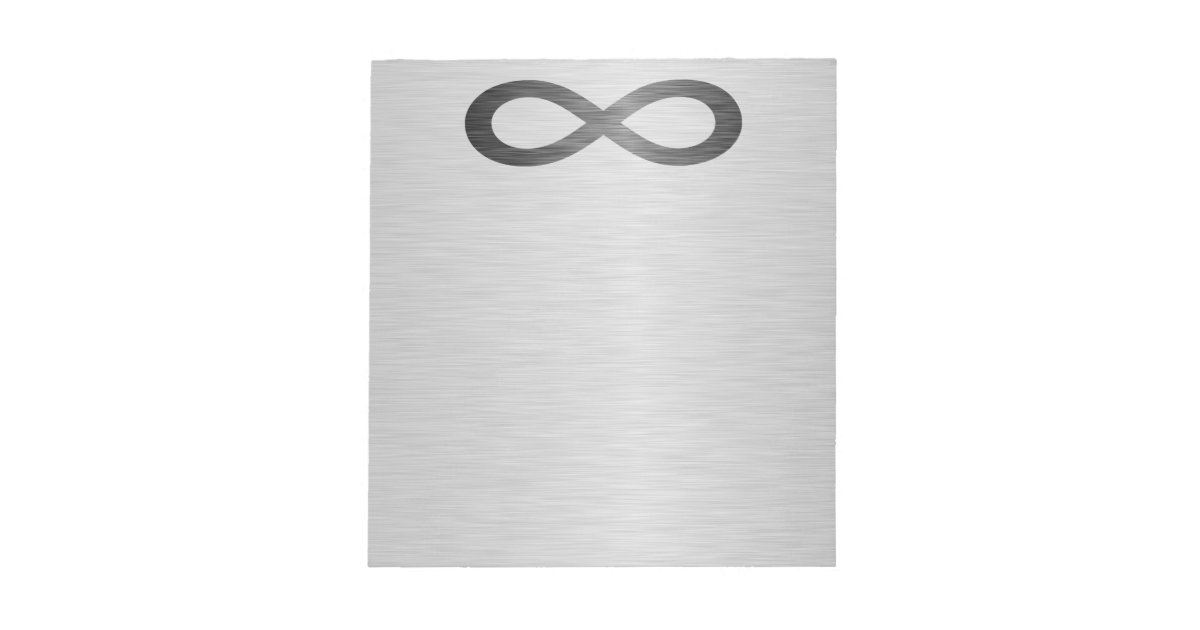 Infinity Symbol On Faux Metal Texture by STaylor Notepad | Zazzle