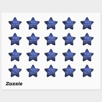 Infinity Symbol Sign Galaxy Star Navy Blue Wedding Star Sticker | Zazzle
