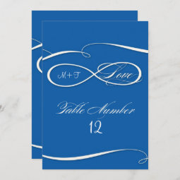 Infinity Symbol Sign Infinite Love Table Numbers | Zazzle