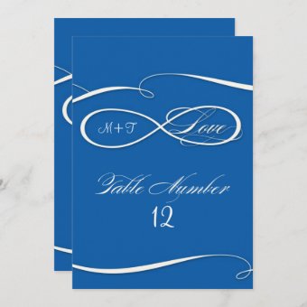 Infinity Symbol Sign Infinite Love Table Numbers | Zazzle