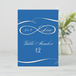 Infinity Symbol Sign Infinite Love Table Numbers | Zazzle