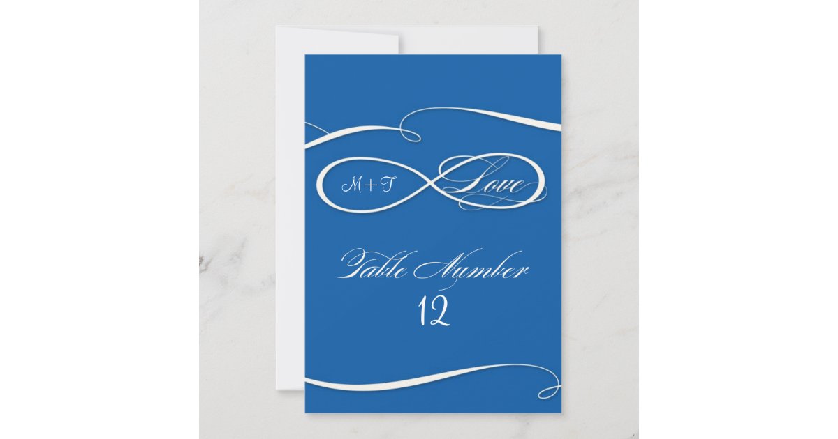 Infinity Symbol Sign Infinite Love Table Numbers | Zazzle