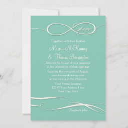 Infinity Symbol Sign Infinite Love Wedding Set Invitation | Zazzle