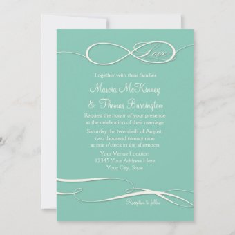Infinity Symbol Sign Infinite Love Wedding Set Invitation | Zazzle