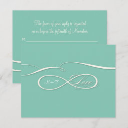 Infinity Symbol Sign Infinite Love Wedding Set RSVP Card | Zazzle
