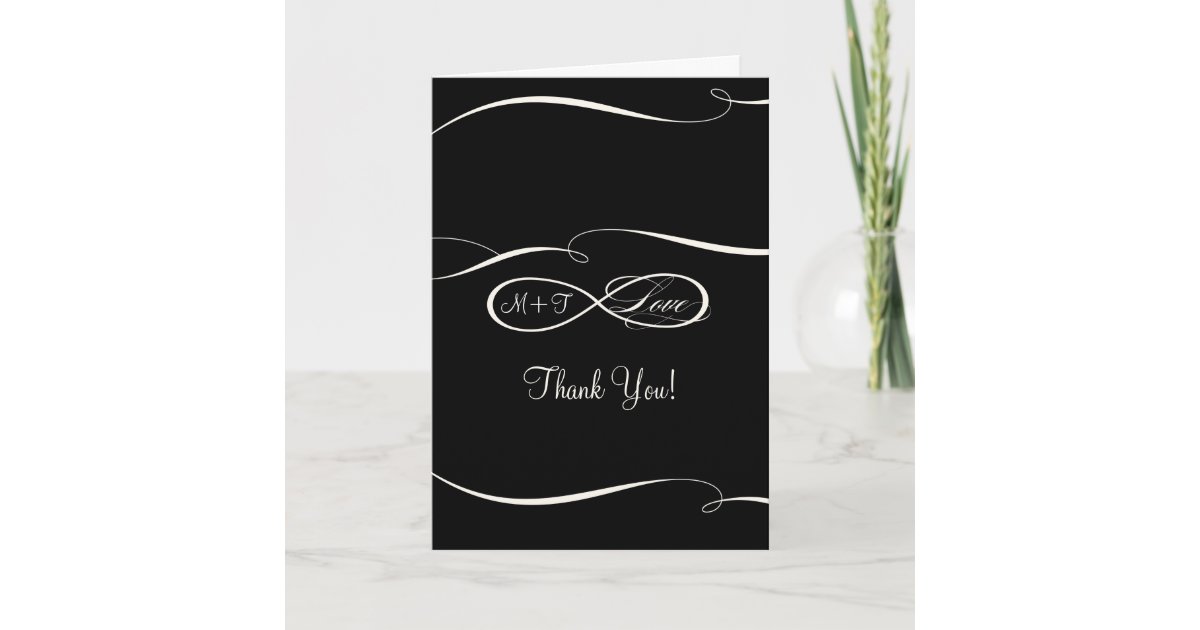Infinity Symbol Sign Infinite Love Wedding Thanks Thank You Card | Zazzle