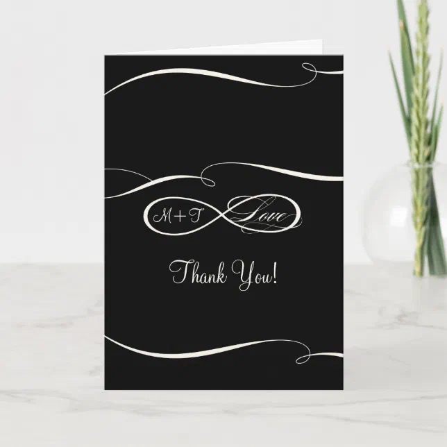 Infinity Symbol Sign Infinite Love Wedding Thanks Thank You Card | Zazzle
