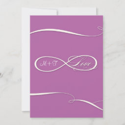 Infinity Symbol Sign Infinite Love Weddings Scroll Invitation | Zazzle