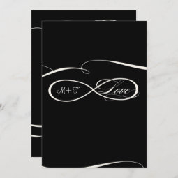 Infinity Symbol Sign Infinite Love Weddings Scroll Invitation | Zazzle