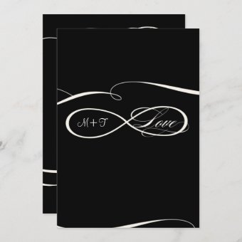 Infinity Symbol Sign Infinite Love Weddings Scroll Invitation | Zazzle