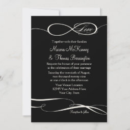 Infinity Symbol Sign Infinite Love Weddings Scroll Invitation | Zazzle