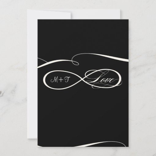 Infinity Symbol Sign Infinite Love Weddings Scroll Invitation | Zazzle