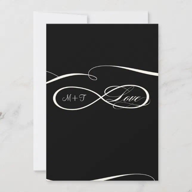 Infinity Symbol Sign Infinite Love Weddings Scroll Invitation | Zazzle