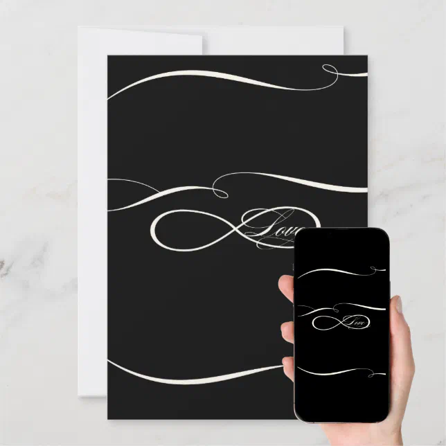 Infinity Symbol Sign Infinite Love Weddings Scroll Invitation | Zazzle