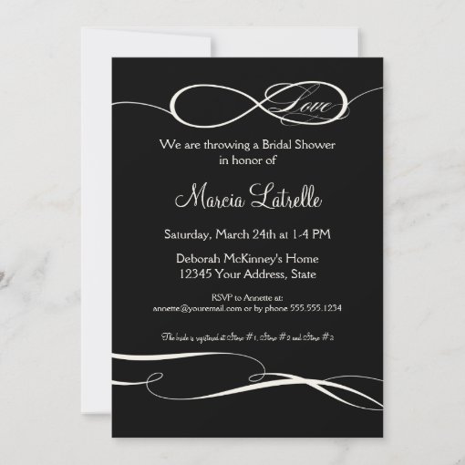 Infinity Symbol Sign Infinite Love Weddings Scroll Invitation | Zazzle