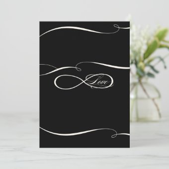 Infinity Symbol Sign Infinite Love Weddings Scroll Invitation | Zazzle