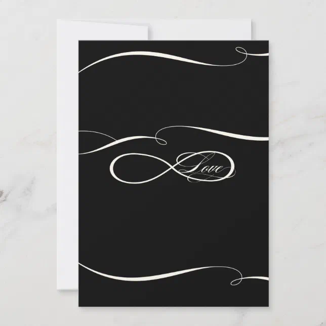 Infinity Symbol Sign Infinite Love Weddings Scroll Invitation | Zazzle