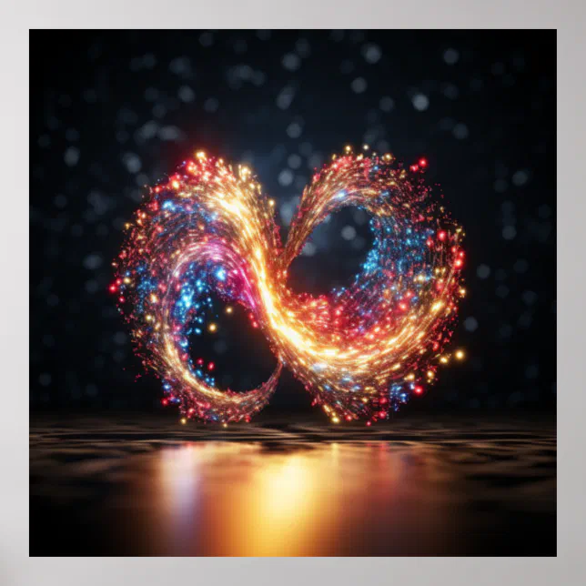 Infinity Symbol Stars Art Poster | Zazzle