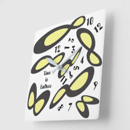 Infinity Symbol - Time is Endless Square Wall Clock | Zazzle