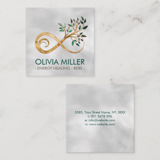 Infinity Symbol - Tree branch Square Business Card | Zazzle
