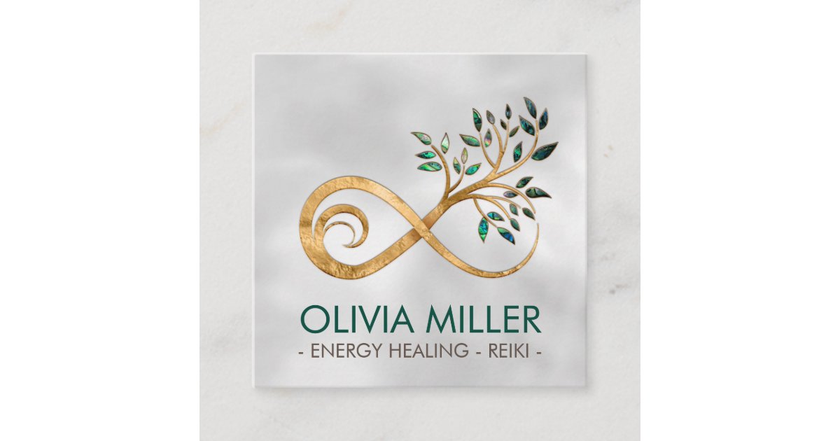 Infinity Symbol - Tree branch Square Business Card | Zazzle