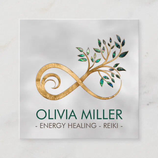 Infinity Symbol - Tree branch Square Business Card | Zazzle