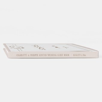 Infinity Symbol White Blush Pink Elegant Wedding Guest Book | Zazzle