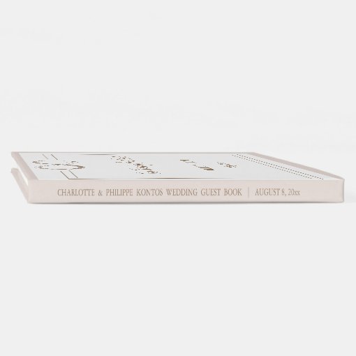 Infinity Symbol White Blush Pink Elegant Wedding Guest Book | Zazzle