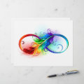 Infinity Symbol with Rainbow Feather Letterhead | Zazzle
