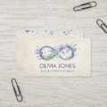 Infinity Watercolor Pastel Blue and Purple Foliage Business Card | Zazzle