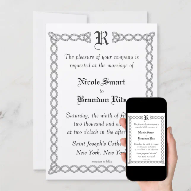 Infinity Wedding Invitation | Zazzle