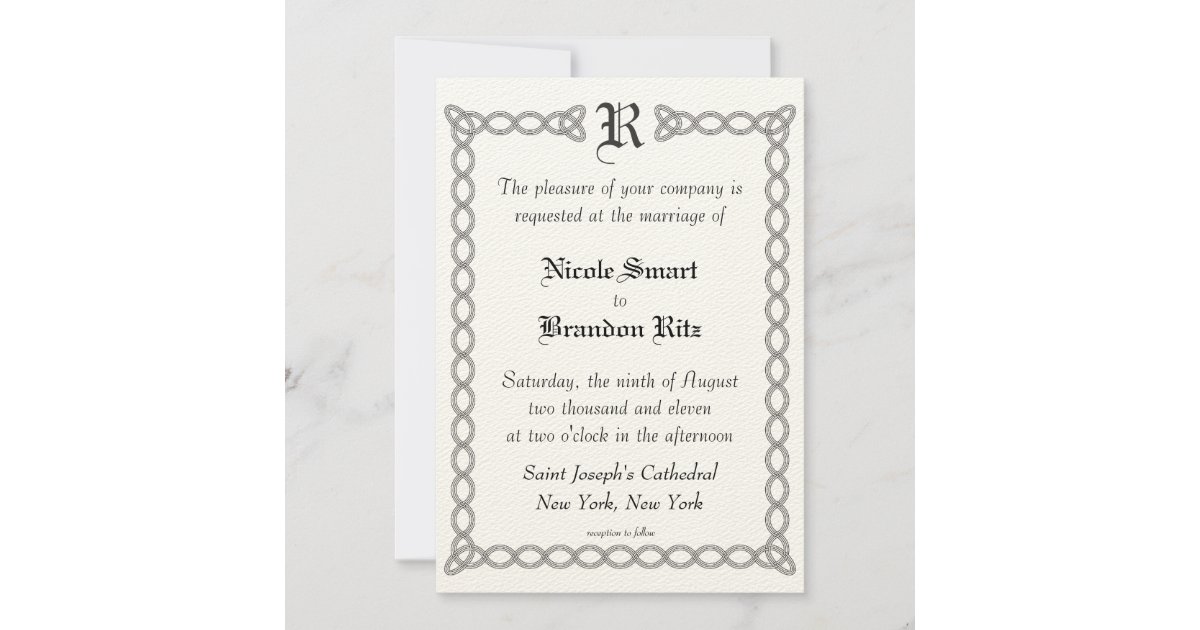 Infinity Wedding Invitation | Zazzle