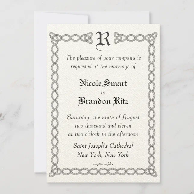 Infinity Wedding Invitation | Zazzle