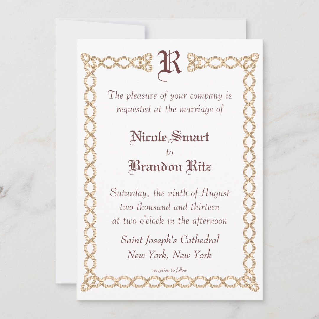 Infinity Wedding Invitation | Zazzle