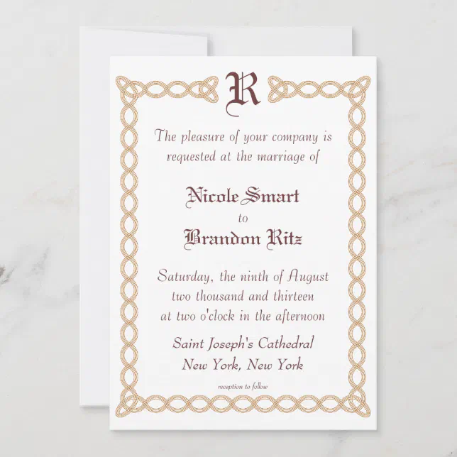 Infinity Wedding Invitation | Zazzle