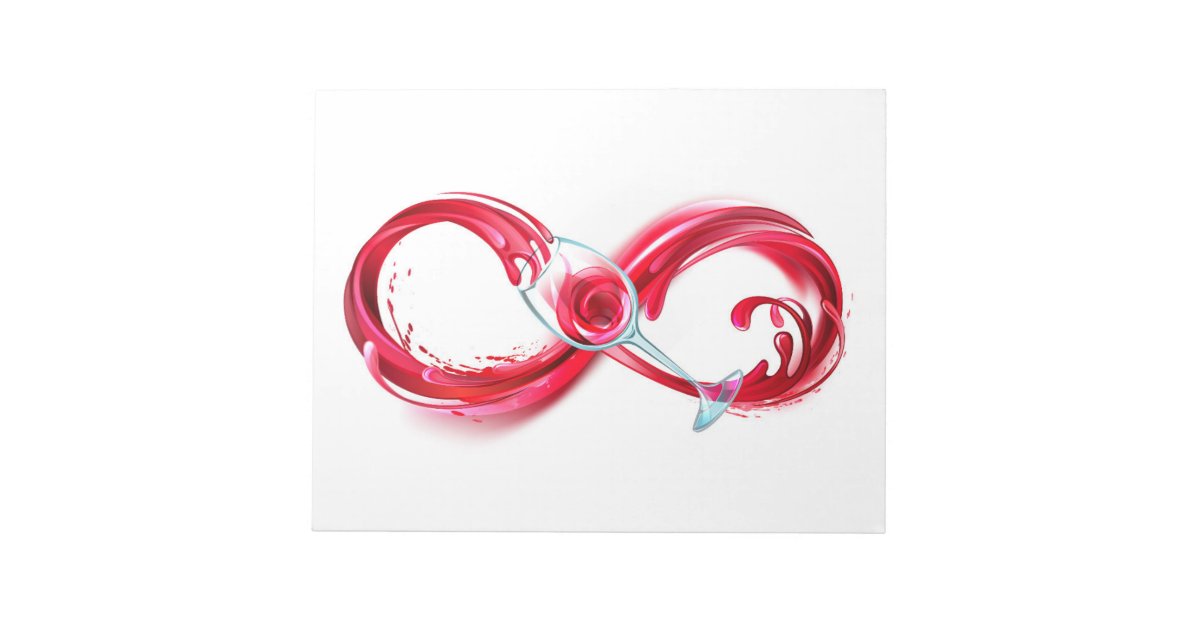 Infinity with Red Wine Notepad | Zazzle