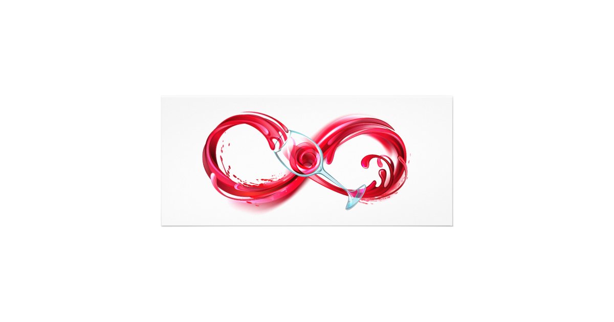 Infinity with Red Wine Rack Card | Zazzle
